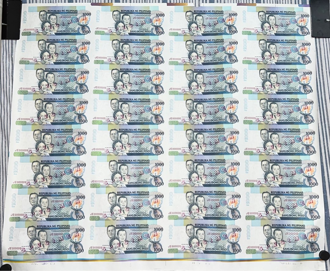 BSP UNCUT 1000 pesos Commemorative Note (Specimen), Hobbies & Toys ...