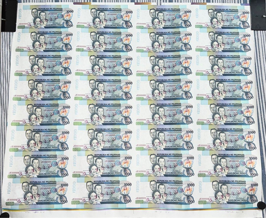 BSP UNCUT 1000 pesos Commemorative Note (Specimen), Hobbies & Toys ...