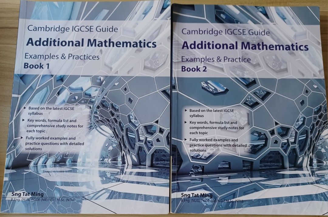 Cambridge IGCSE Guide - Additional Mathematics Examples and Practices Book 1 & 2, Hobbies & Toys ...
