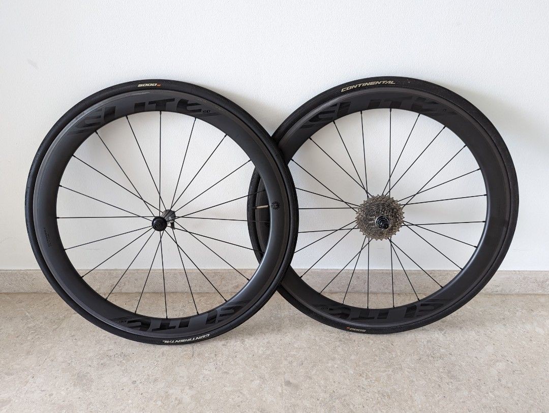 Carbon Wheelset Rim Brake 50mm deep, Sports Equipment, Bicycles & Parts ...