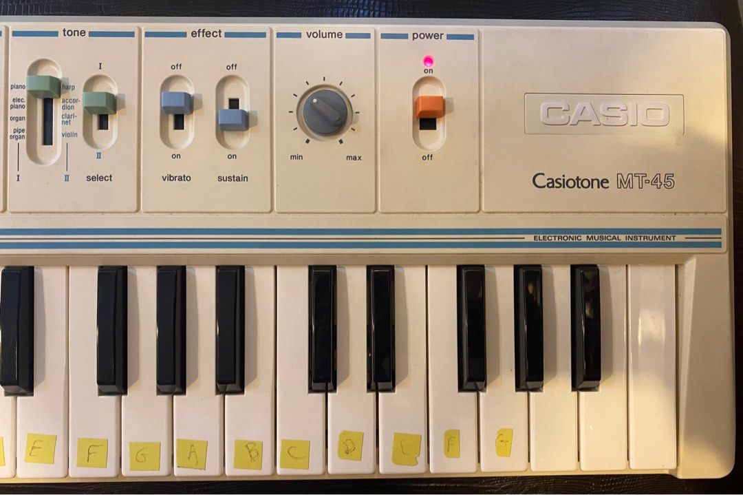 Casio MT-45 Casiotone 49Key Synthesizer 1980s - White / japan vintage ...