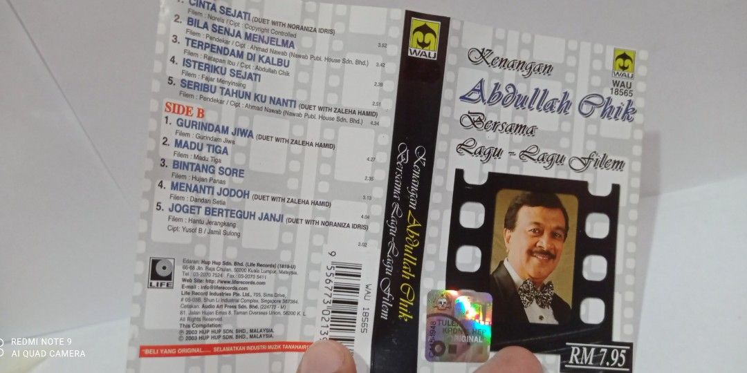 [CASSETTE] KENANGAN ABDULLAH CHIK BERSAMA LAGU-LAGU FILEM, Hobbies & Toys, Music & Media, CDs ...