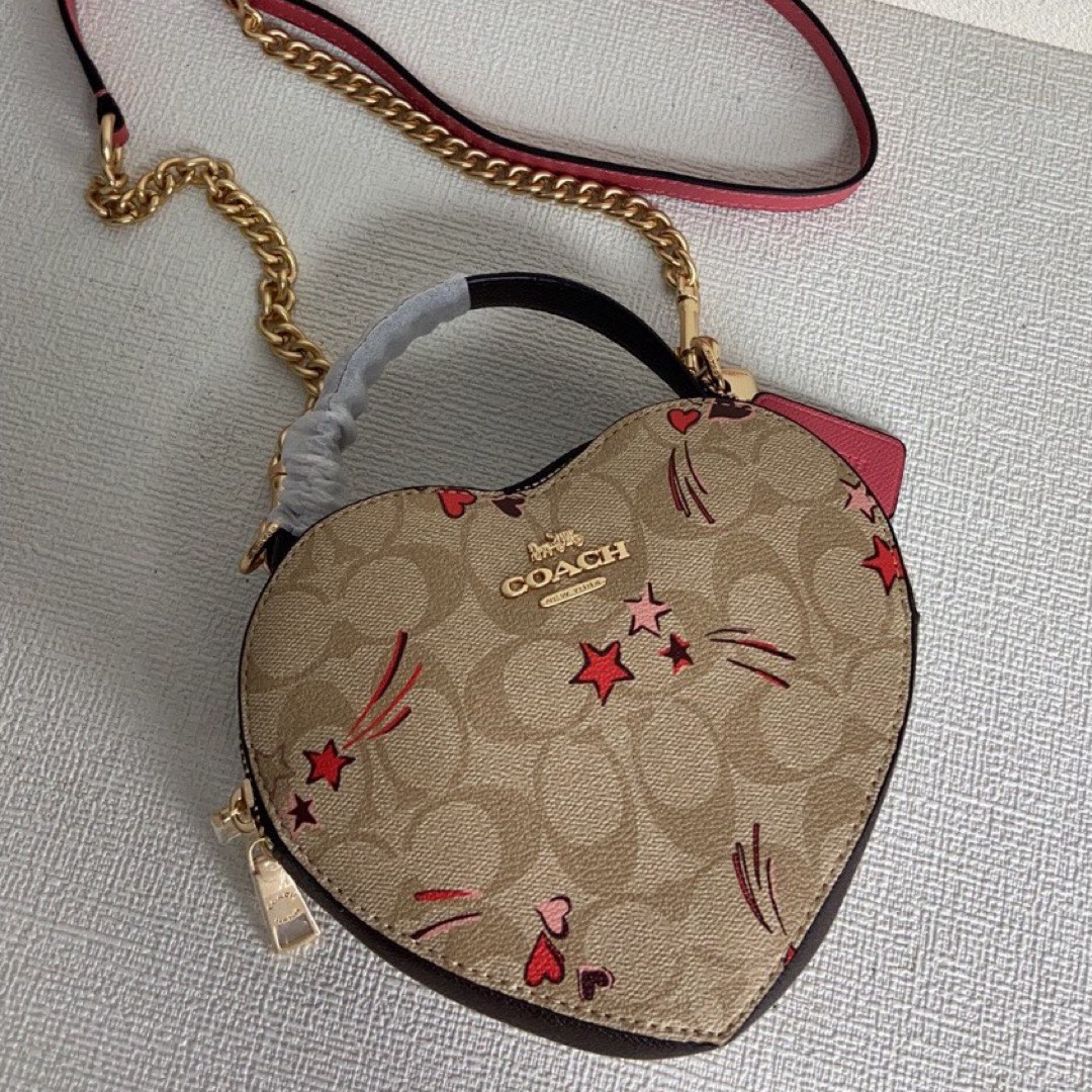 Coach Heart Shape Sling Bag, Women's Fashion, Bags & Wallets, Cross ...