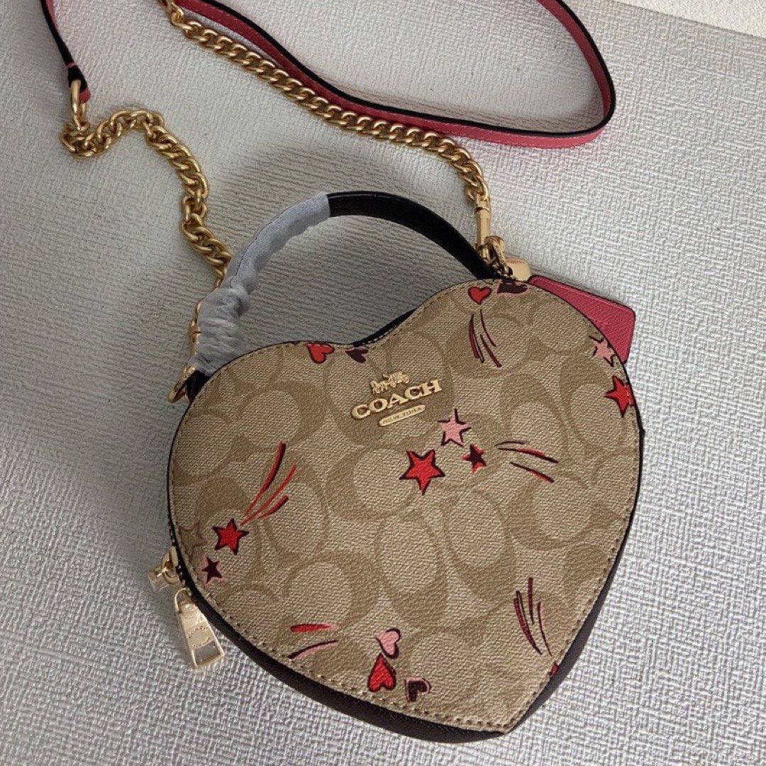 Coach Heart Shape Sling Bag, Women's Fashion, Bags & Wallets, Cross ...