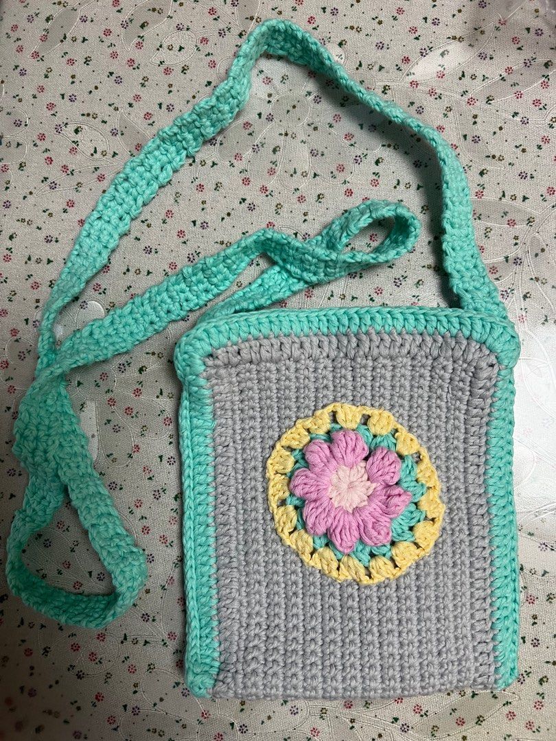 Crochet handphone bag, Hobbies & Toys, Stationery & Craft, Handmade ...