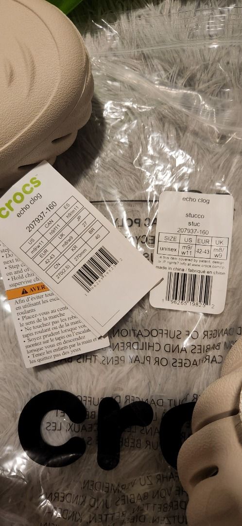 Crocs Echo Clogs - Stucco, Men's Fashion, Footwear, Casual shoes on Carousell