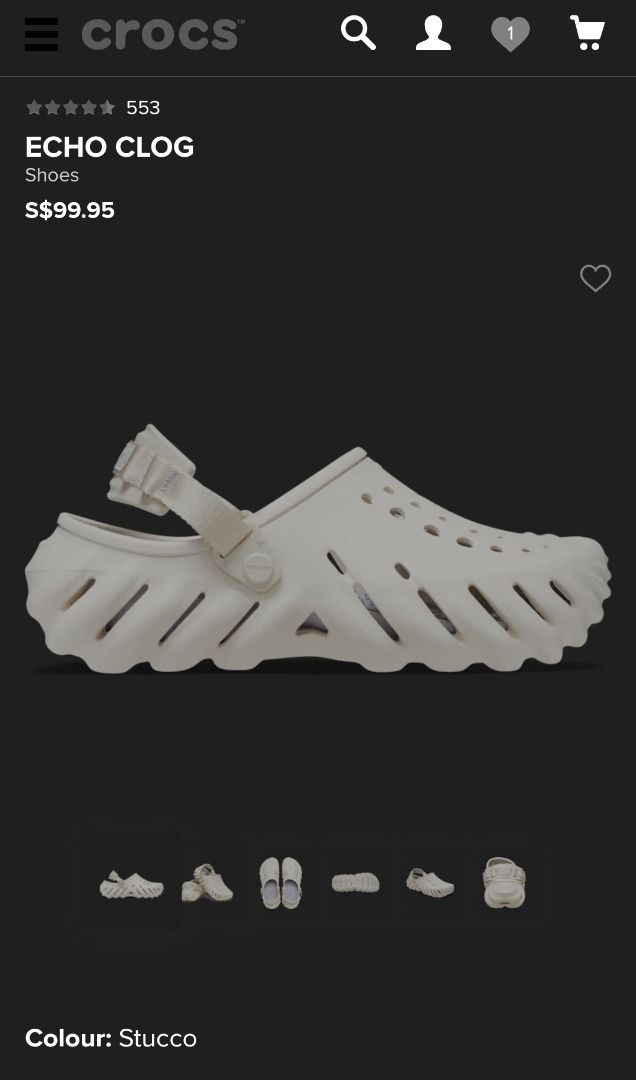 Crocs Echo Clogs - Stucco, Men's Fashion, Footwear, Casual shoes on Carousell