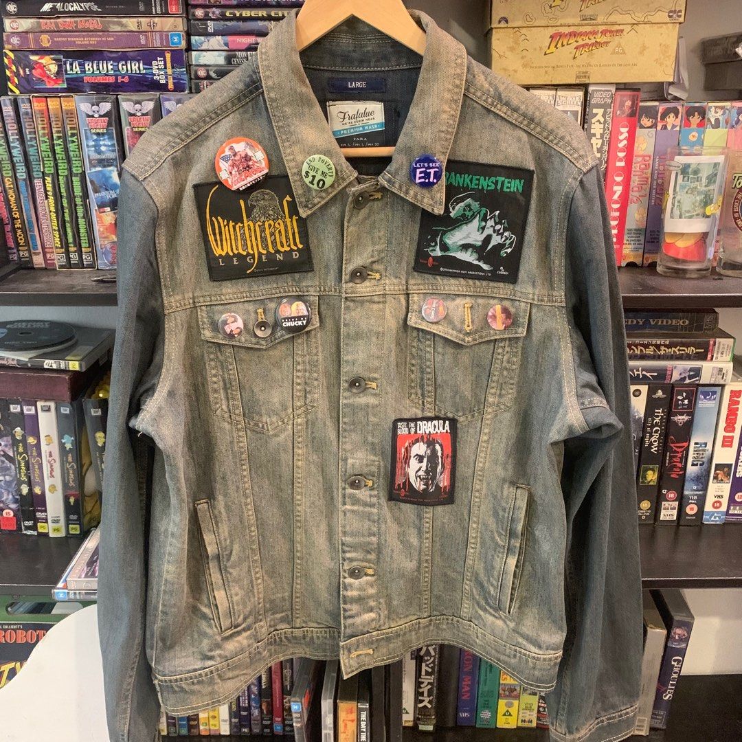 Custom horror movie metal battle jacket, Men's Fashion, Tops & Sets ...