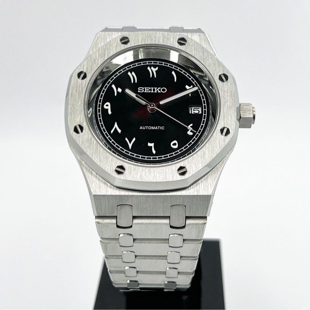 Custom Seiko Mod Black Arabic AP in 42mm, Men's Fashion, Watches ...