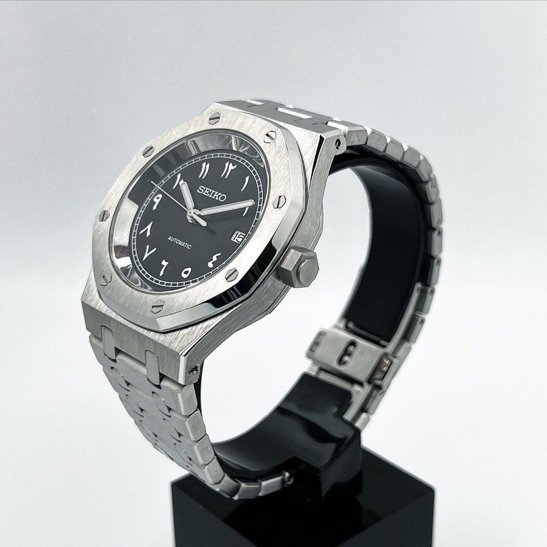 Custom Seiko Mod Black Arabic AP in 42mm, Men's Fashion, Watches ...