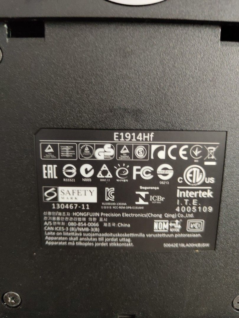Dell 19 inch monitor. E1914Hf, Computers & Tech, Parts & Accessories ...