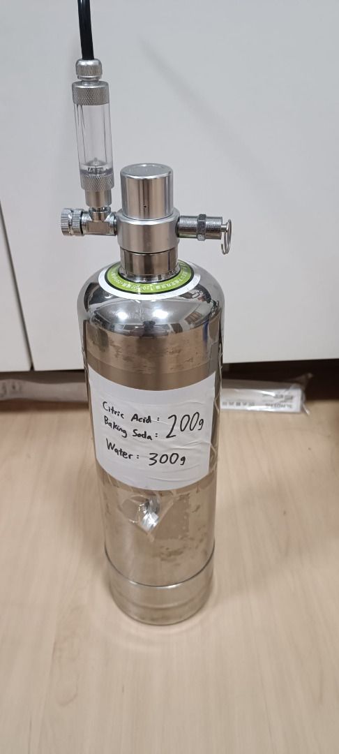 DIY Aquarium CO2 Cylinder/Cannister 2L (Stainless Steel), Pet Supplies ...