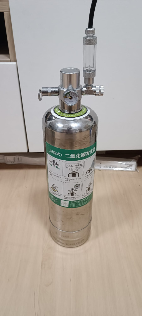 DIY Aquarium CO2 Cylinder/Cannister 2L (Stainless Steel), Pet Supplies ...