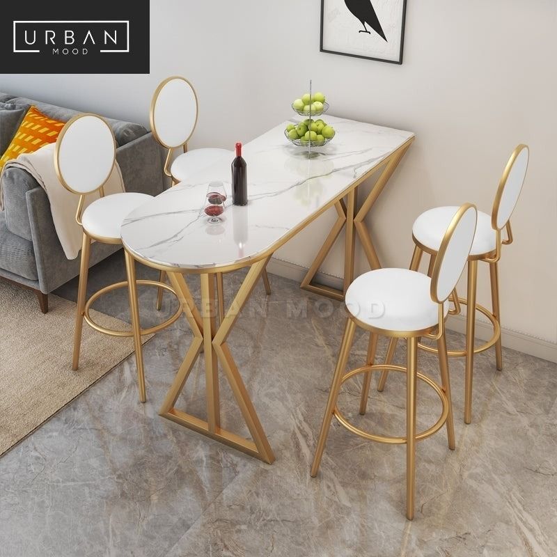 FLIGHT Modern Marble Bar Table, Furniture & Home Living, Furniture ...