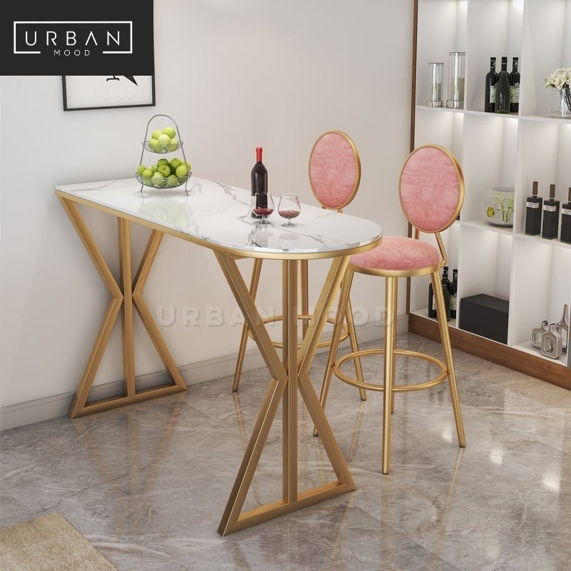 FLIGHT Modern Marble Bar Table, Furniture & Home Living, Furniture ...