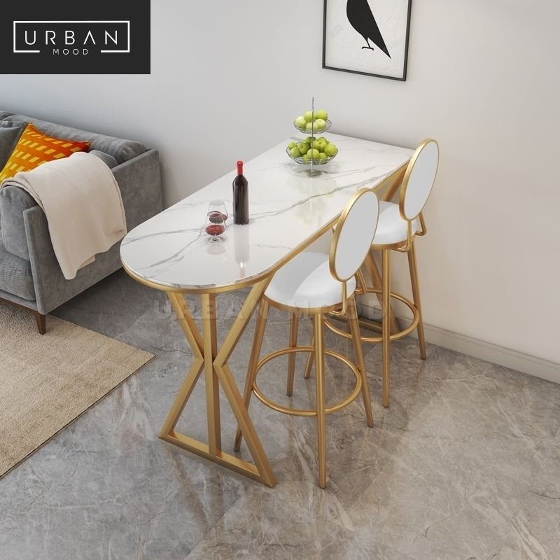 FLIGHT Modern Marble Bar Table, Furniture & Home Living, Furniture ...
