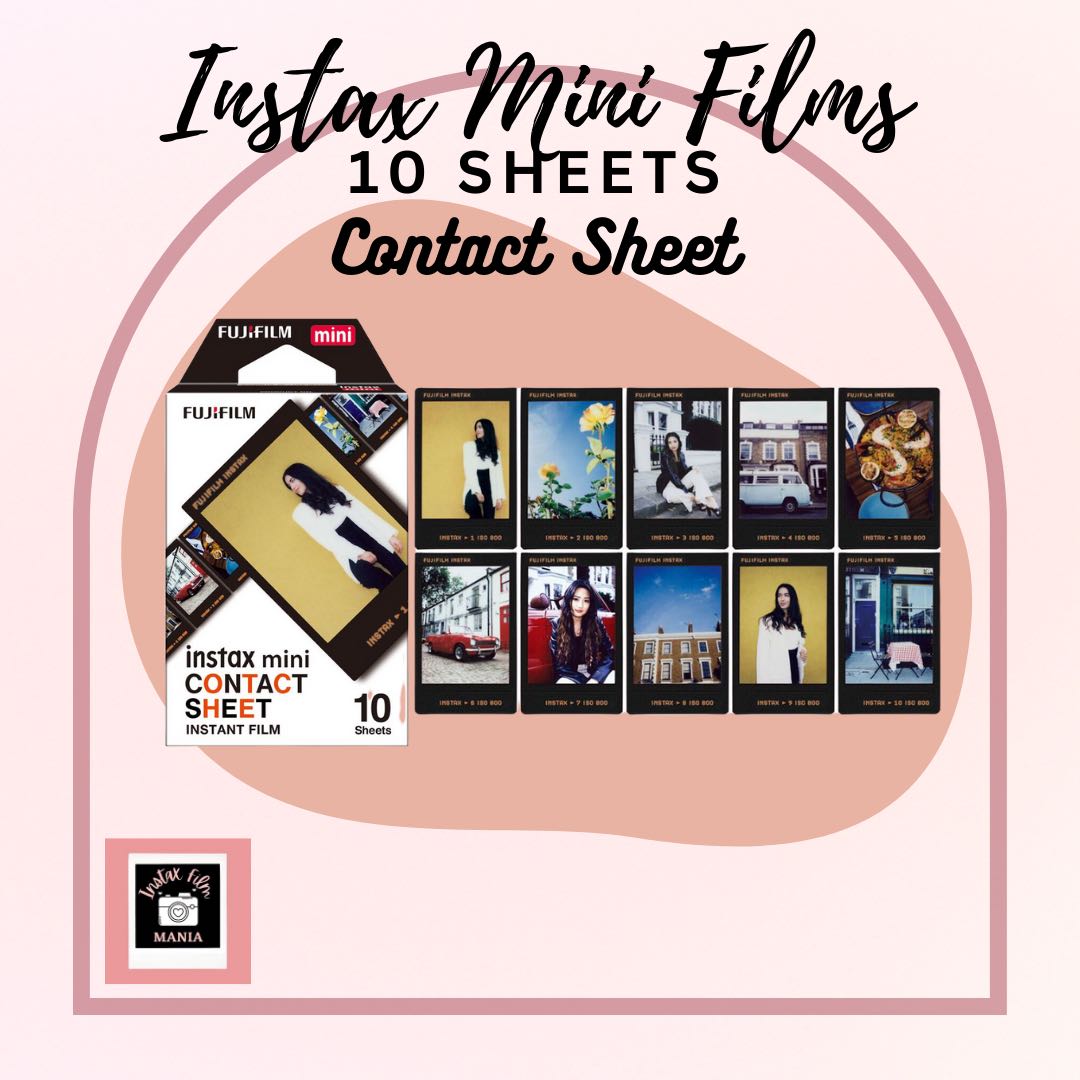 FUJIFILM INSTAX MINI DESIGN FILM (10 SHEETS) - CONTACT SHEETS ...