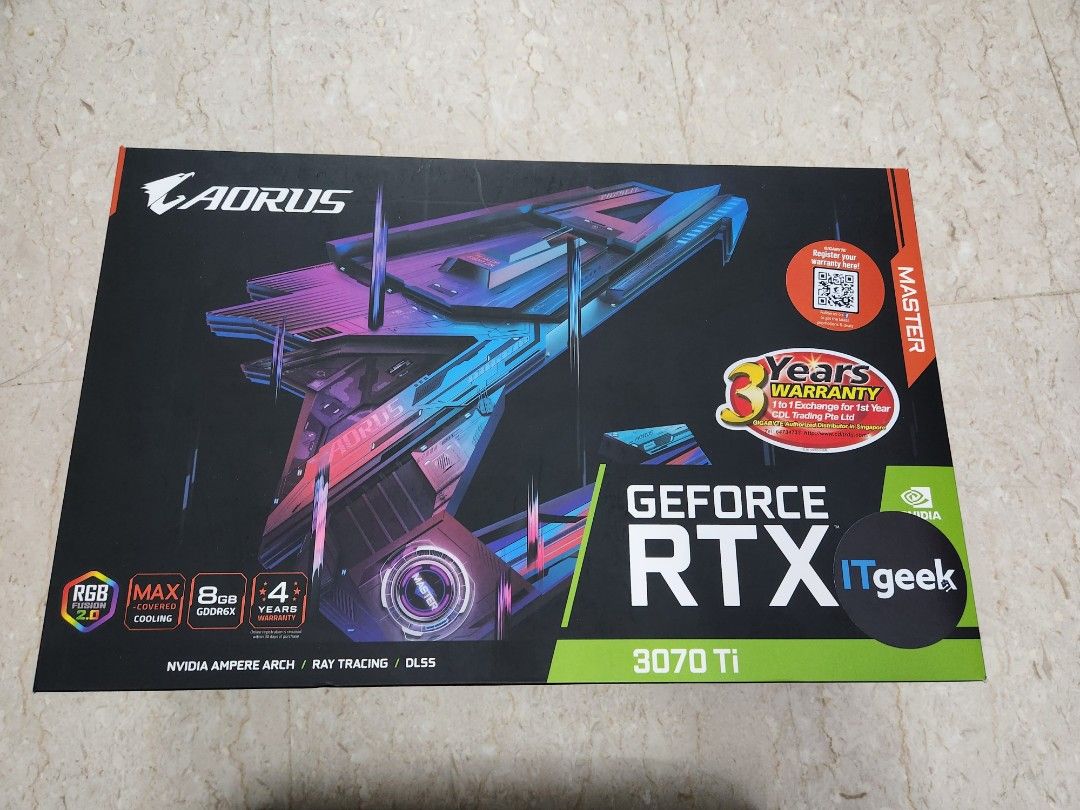 Gigabyte AORUS GeForce RTX 3070ti MASTER Graphics card, Computers ...