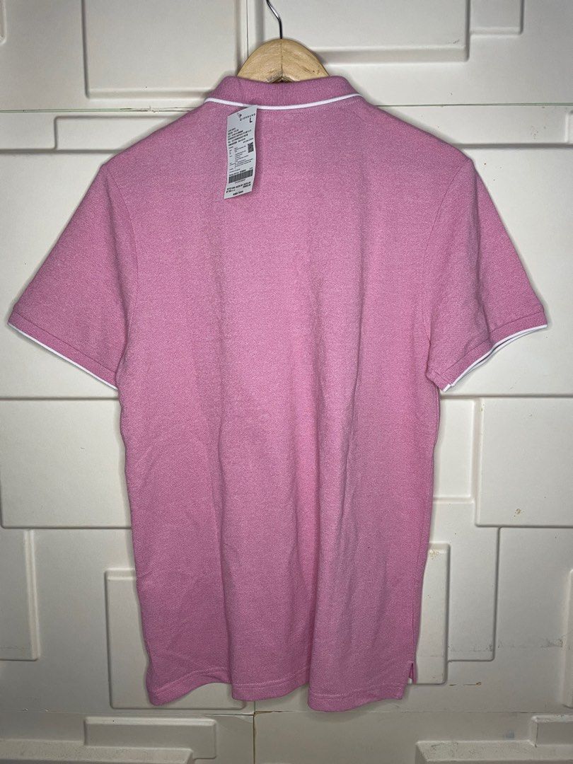 Giordano Polo Large Tapered Fit 175/100A Pink, Men's Fashion, Tops ...