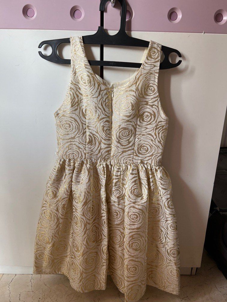 Gold Party Dress Pesta Emas, Fesyen Wanita, Pakaian Wanita, Gaun & Rok ...