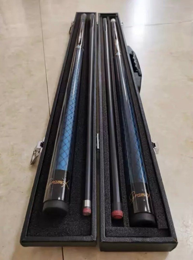 GramaX Carbon Fibre Pool Cue Set - Poseidon Blue/Black, Sports ...