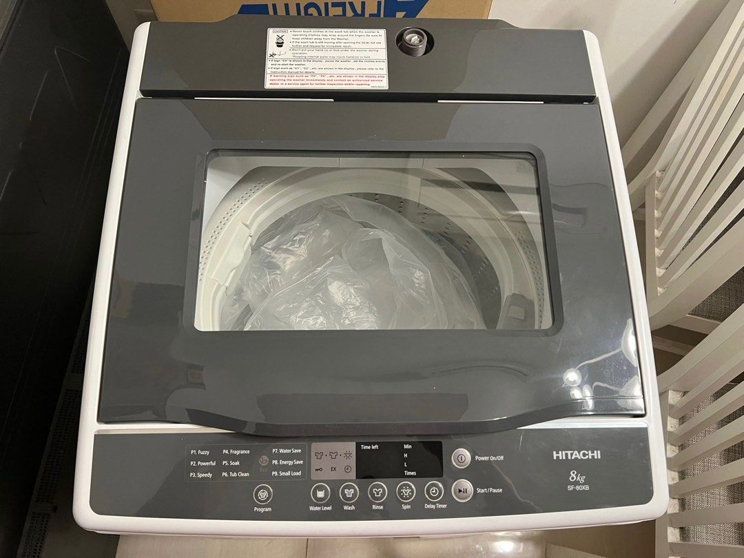 Hitachi Washing Machine 8Kg SF-80XB, TV & Home Appliances, Washing ...
