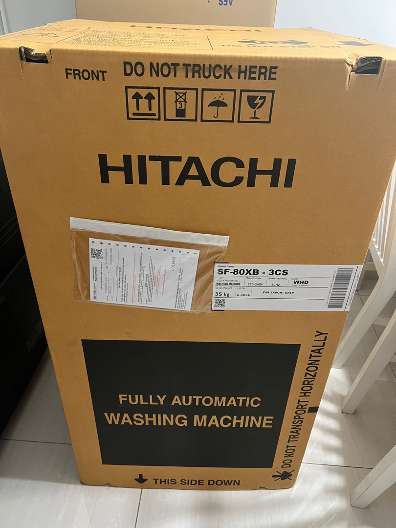 Hitachi Washing Machine 8Kg SF-80XB, TV & Home Appliances, Washing ...