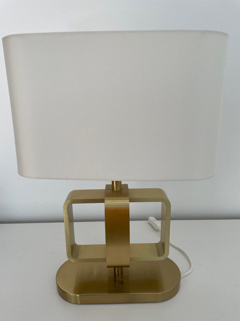 IKEA UPPVIND table lamp (brass-plated), Furniture & Home Living ...