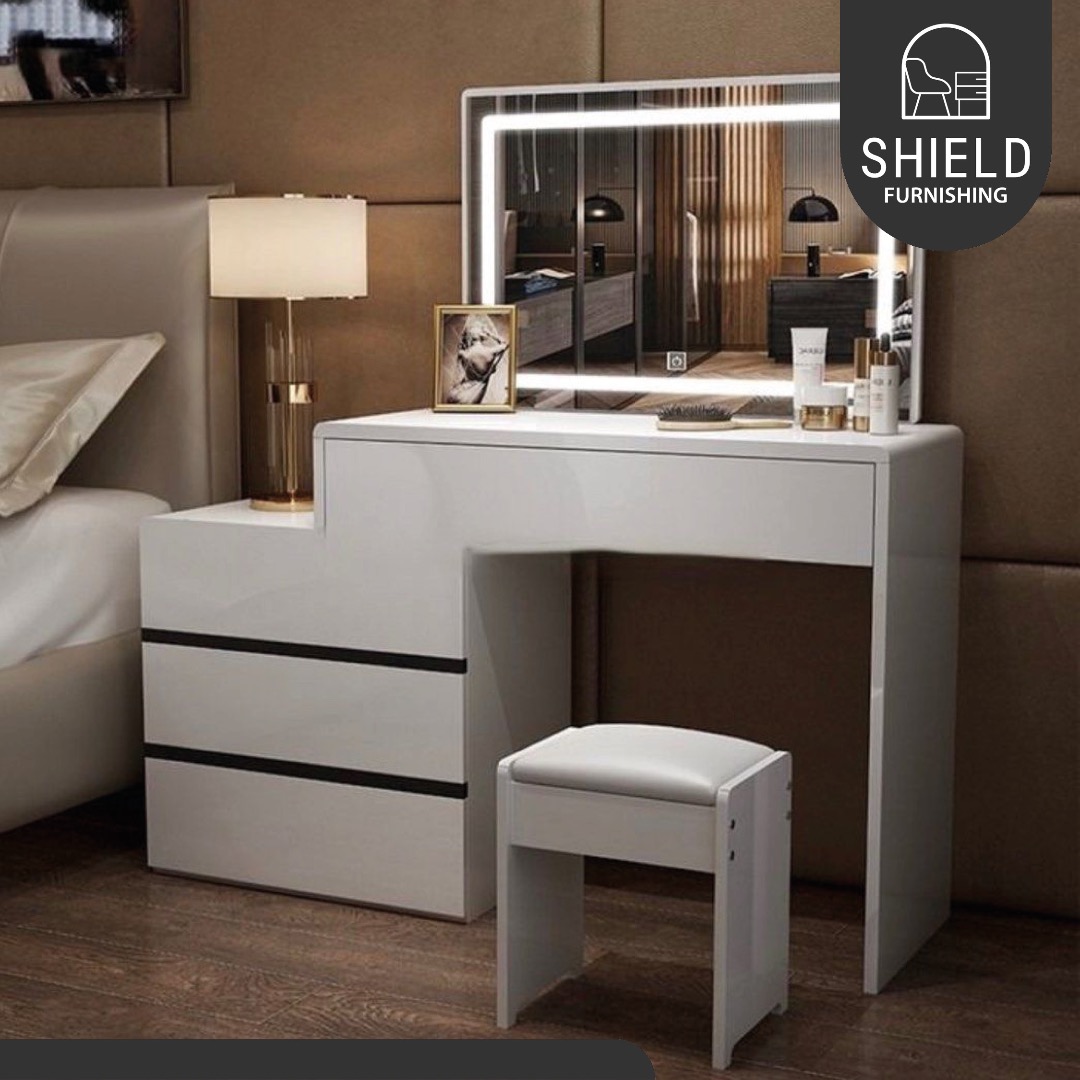 ILIERE Modern Sleek Vanity Table, Furniture & Home Living, Furniture ...
