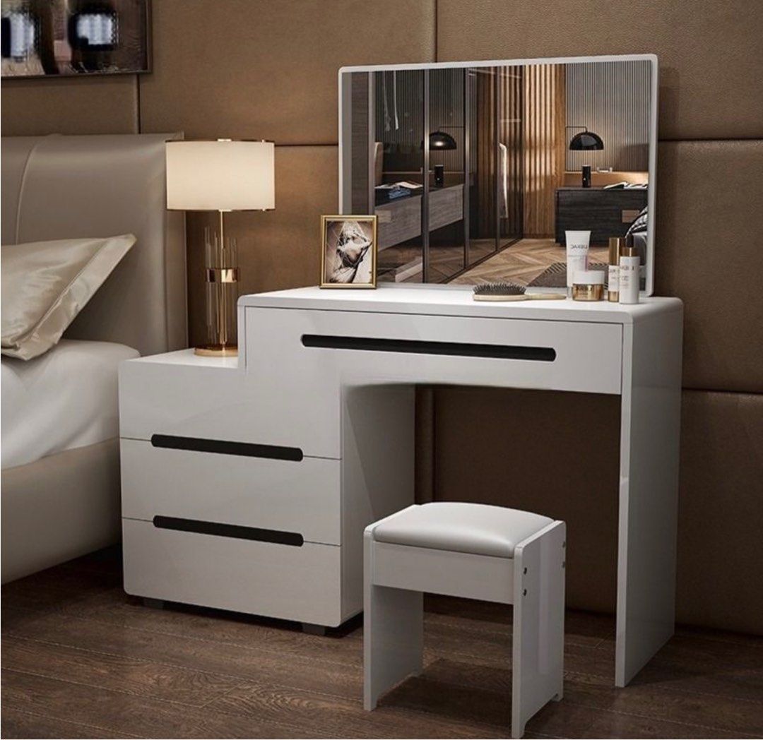 ILIERE Modern Sleek Vanity Table, Furniture & Home Living, Furniture ...