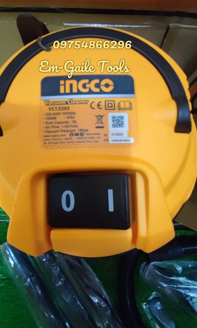 INGCO 15L 1000W Vacuum Cleaner - VC12205 on Carousell
