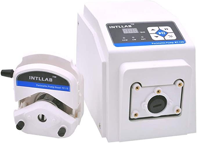 INTLLAB BT100 Variable Speed Peristaltic Pump with Pump Head YZ15, Flow Rate 0.06~360 mL/min, 0. ...