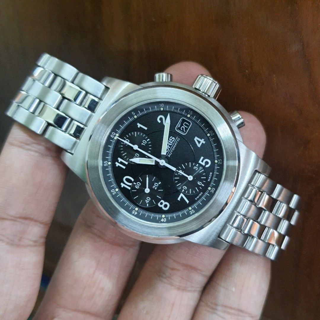 Jam Oris BC3 Chronograph, Fesyen Pria, Jam Tangan di Carousell