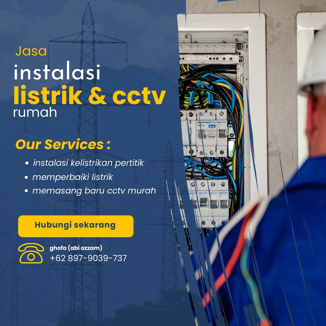 jasa instalasi listrik rumah murah dan jasa cctv, Jasa, Jasa Servis ...