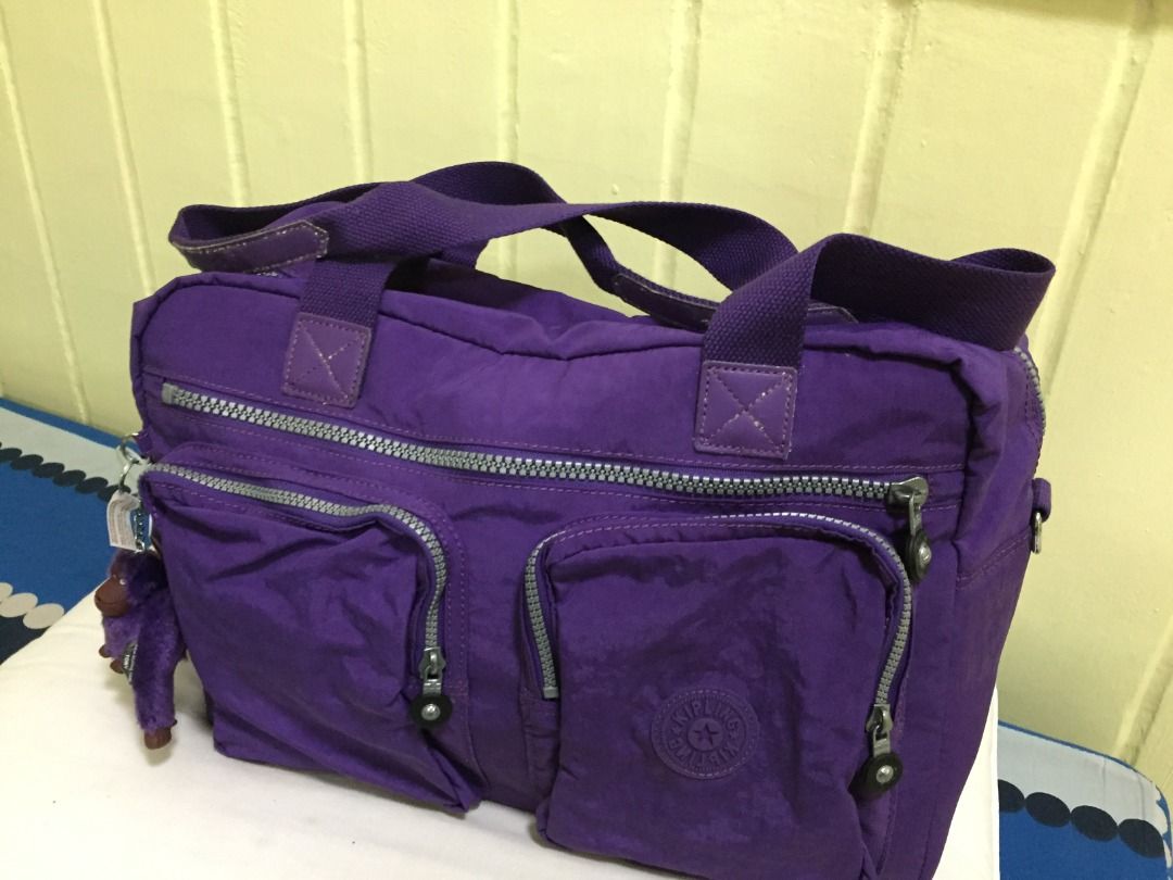 Kipling Deep Purple Travel Bag with Removable Sling, Women's Fashion ...