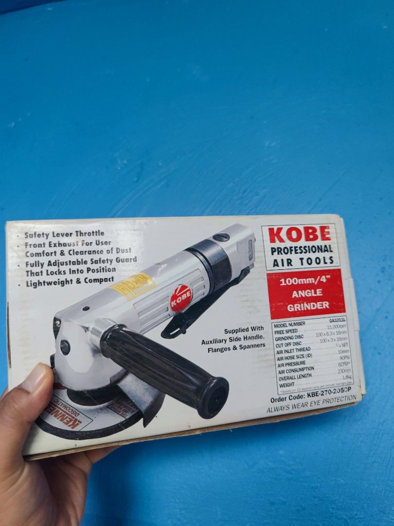 KOBE ANGLE GRINDER AIR TOOL, Furniture & Home Living, Home Improvement ...