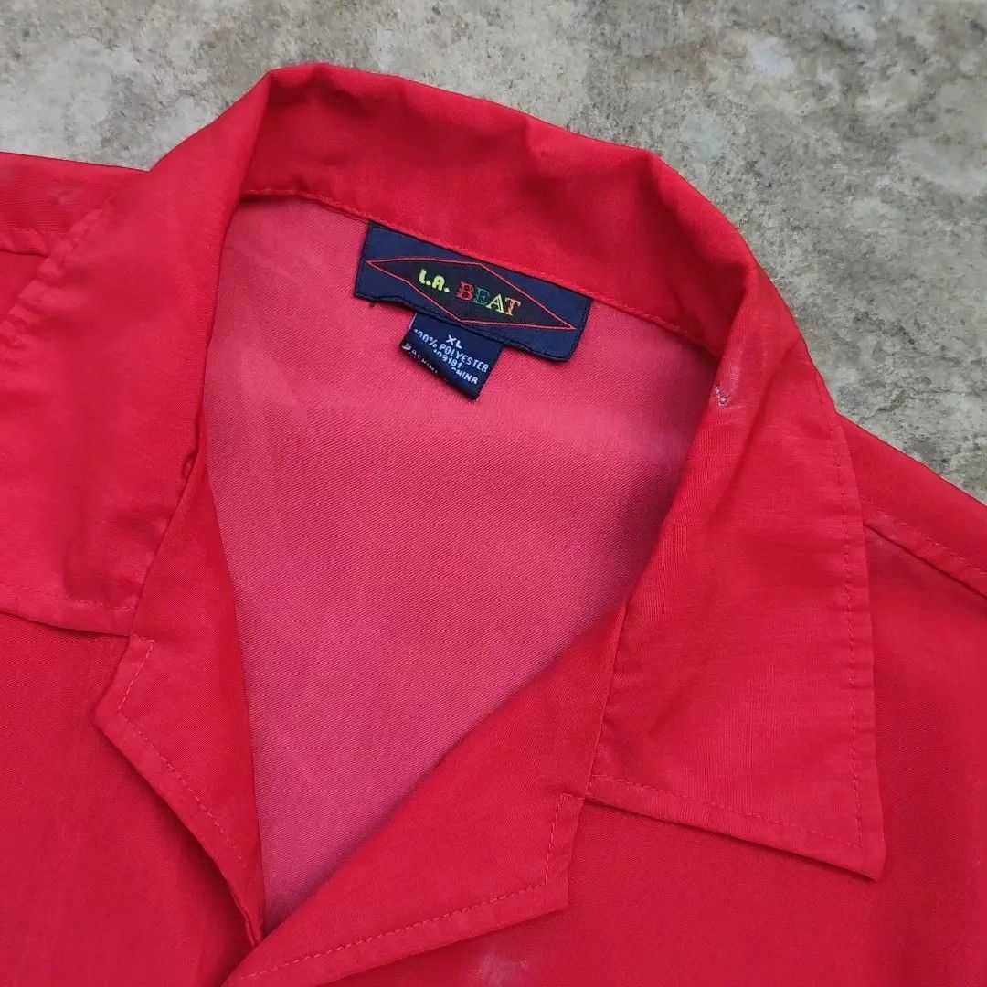 La Beat Y2K Flame Dragon Button Down Shirt. on Carousell