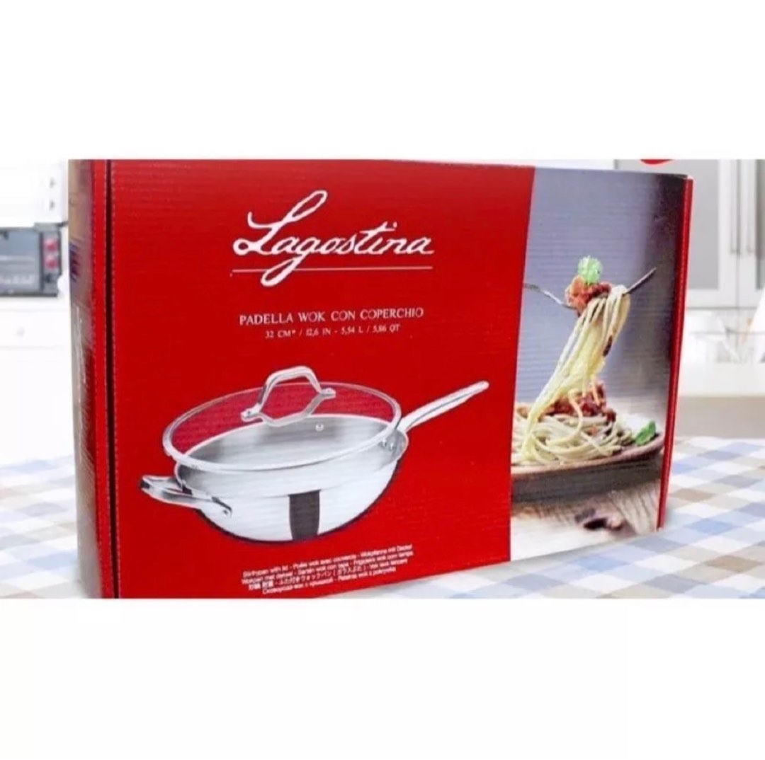 Lagostina wok 32cm on Carousell