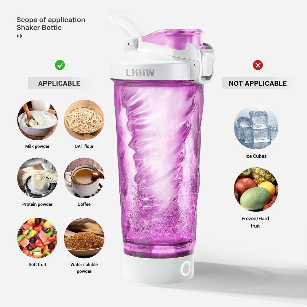 LHHW Electric Rechargeable Shaker 700 ml, Health & Nutrition, Health ...