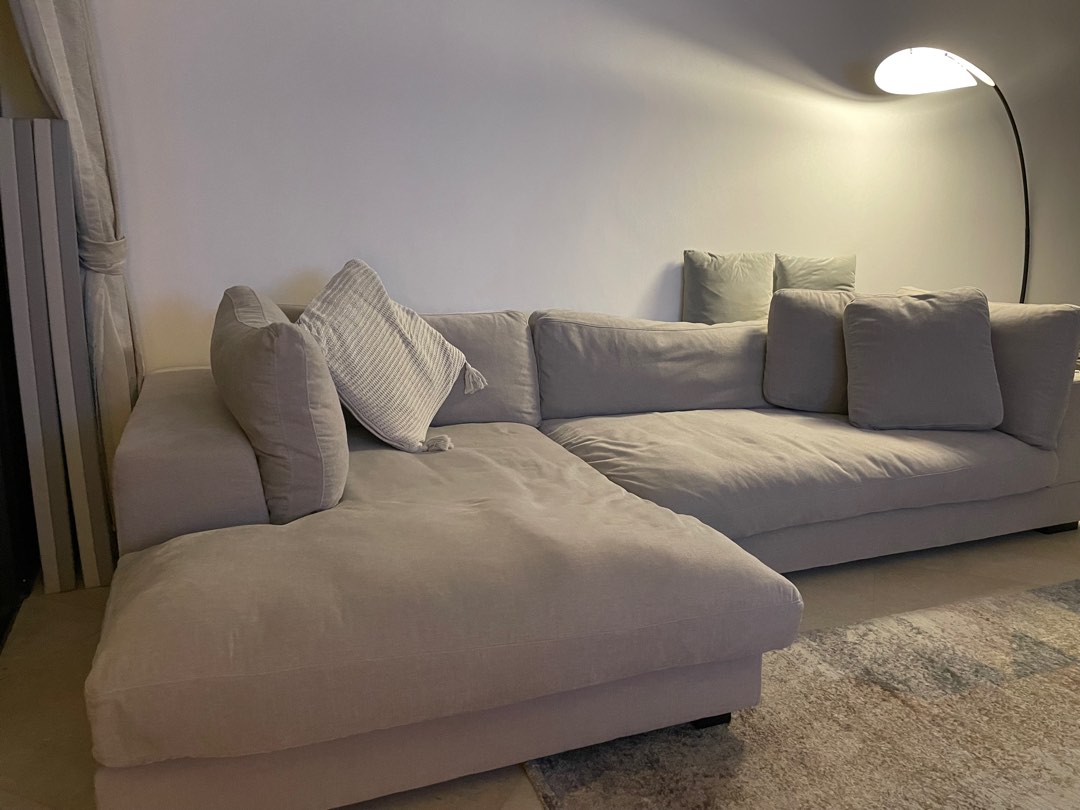 LUSH Grey Sofa, Furniture & Home Living, Furniture, Sofas on Carousell