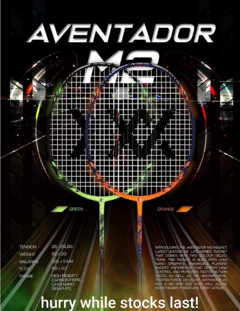 Maxx Aventador M2 Badminton Racket 4UG6, Sports Equipment, Sports ...