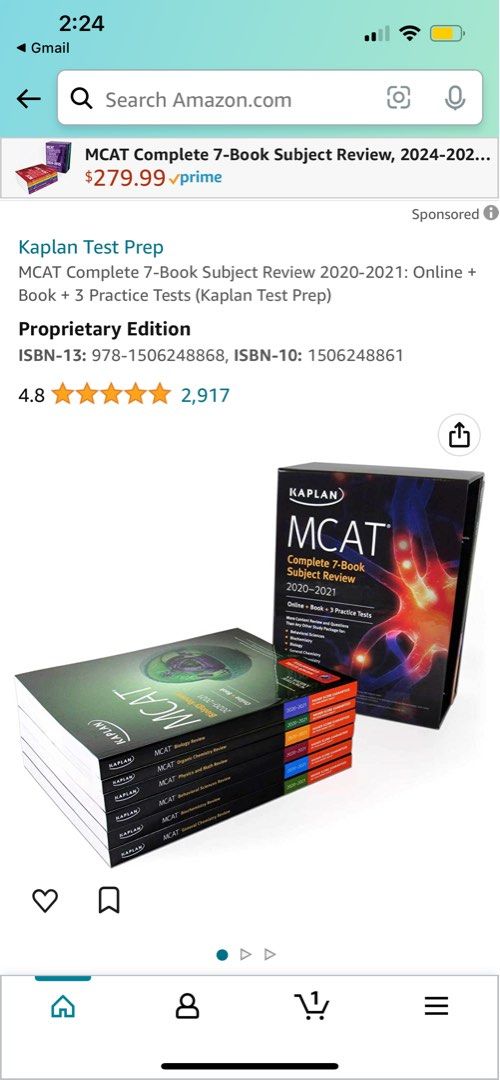 MCAT Kaplan Complete 7 Book Review 2020-2021, Hobbies & Toys, Books & Magazines, Textbooks on ...
