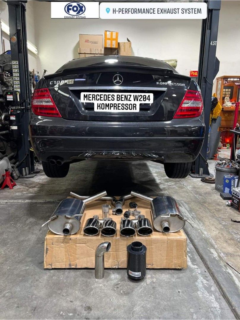 Mercedes Benz C180K / C200T W204 ( Upgrade Fox Sport Exhaust System ...