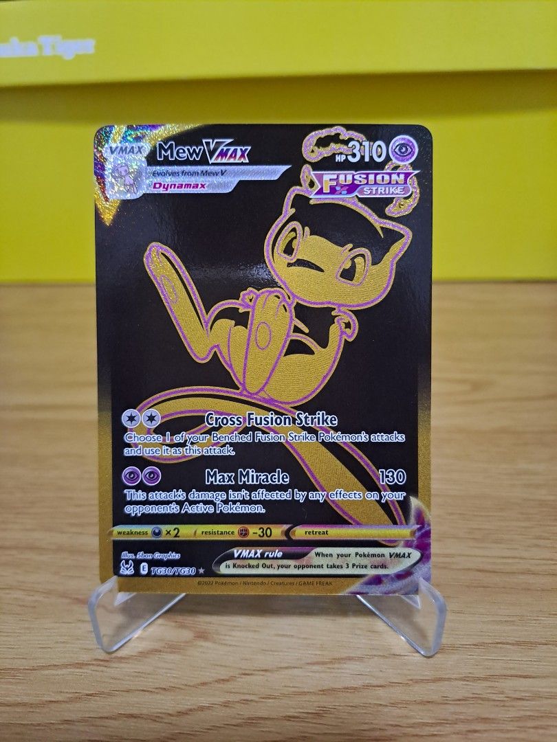 Mew Vmax Gold Secret Fusion Strike Pokemon Card, Hobbies & Toys, Toys ...