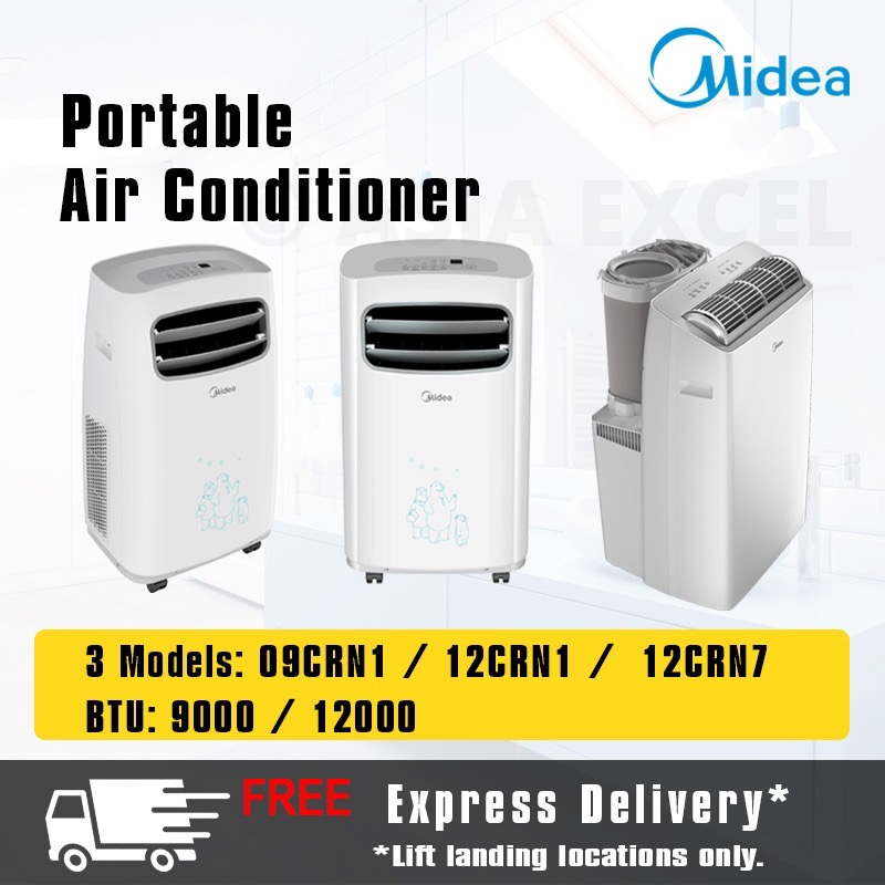 MIDEA 9000/12000BTU PORTABLE FLOOR STANDING AIRCON MULTIPLE MODELS ...