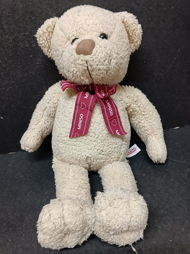 Miniso Bear 14" Big Stuffed Toy / Collectible Plush, Hobbies & Toys ...
