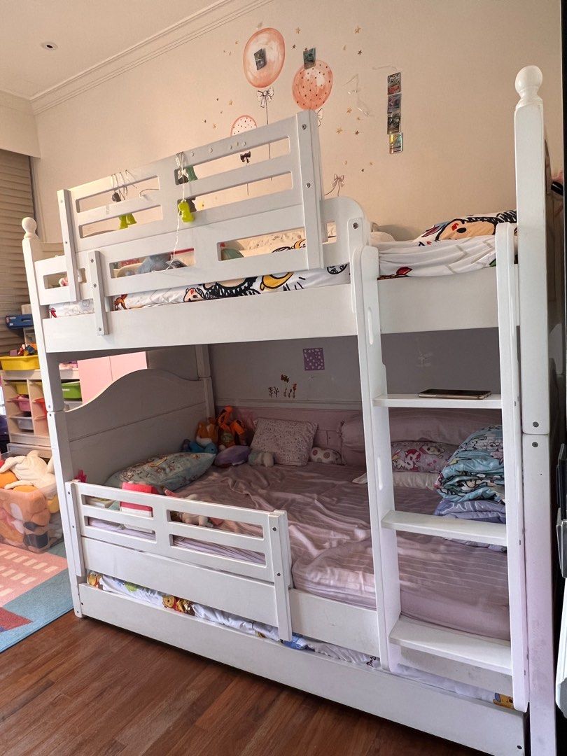 Modular bunk beds with ladder (super single), Babies & Kids, Baby ...