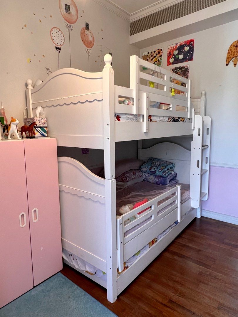 Modular bunk beds with ladder (super single), Babies & Kids, Baby ...