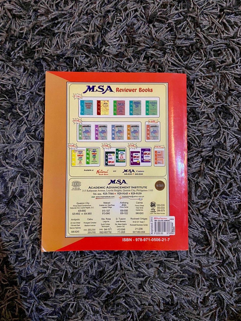 MSA All College Admission Tests Reviewer (UP, Ateneo, De La Salle, UST ...