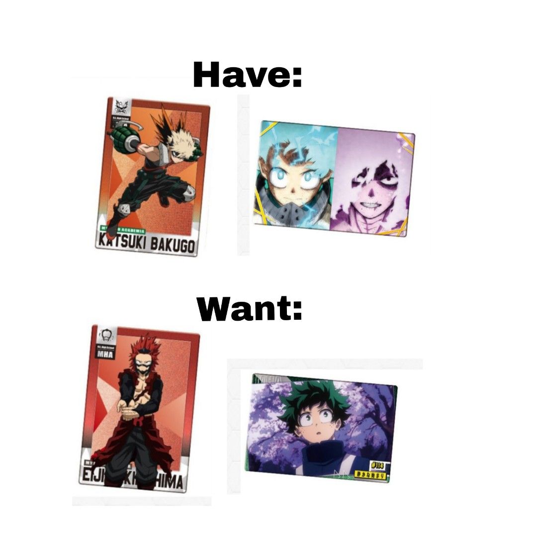 MHA my hero academia wafer cards, Hobbies & Toys, Memorabilia ...